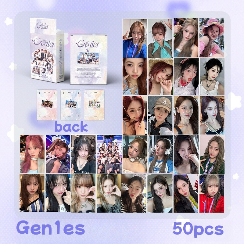 50pcs/box Gen1es Holographic Photocards Hourglass Laser Hologram Lomo ...