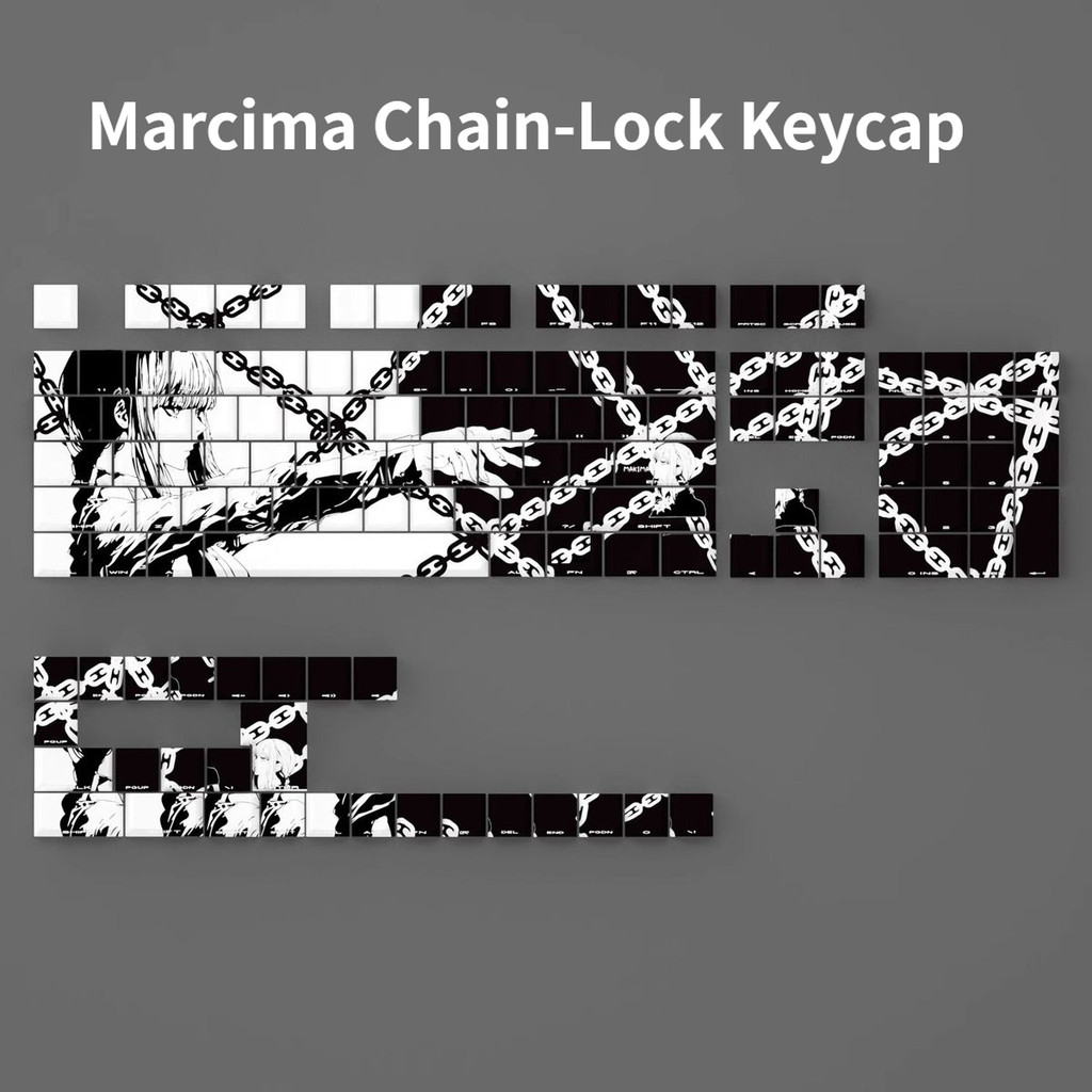 Marcima Chain Lock Keycap Cherry Profile Side Print Shine Through PBT ...