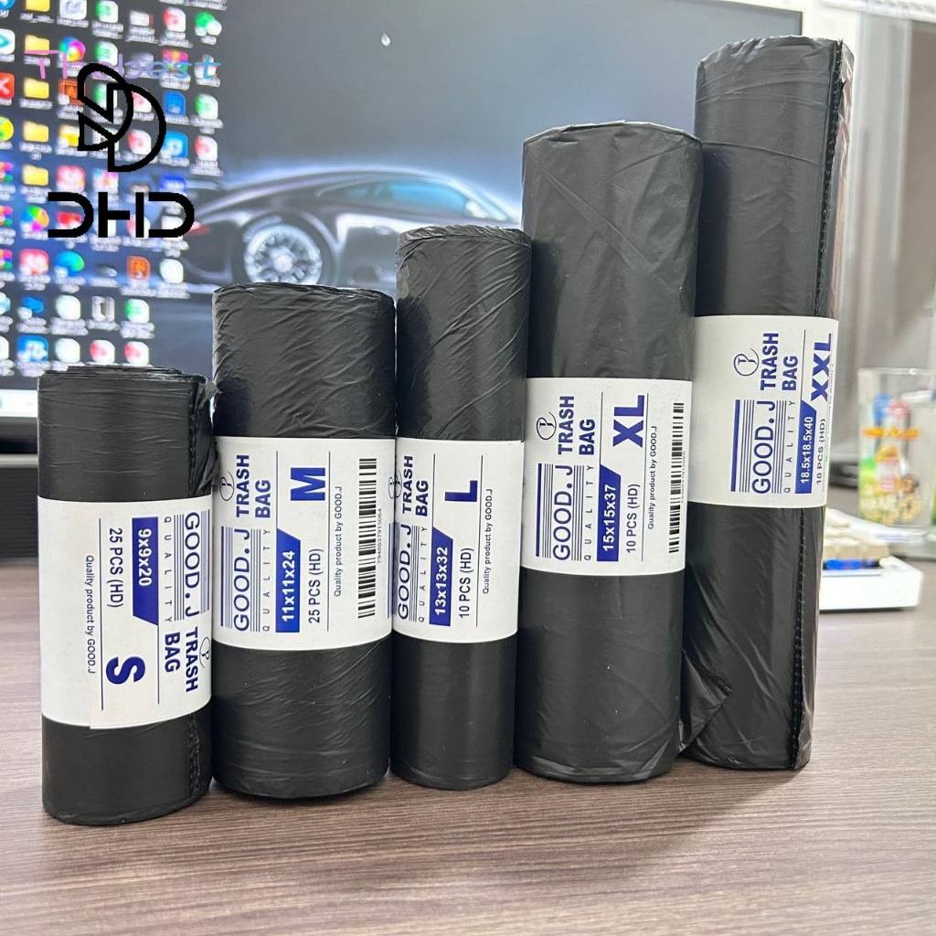 Trash bag Garbage bag Black (Small/Medium/Large/XL/XXL) Thickened And ...