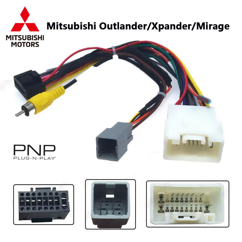 Android 16PIN Car Radio Power Cable Adapter for Mitsubishi Outlander ...