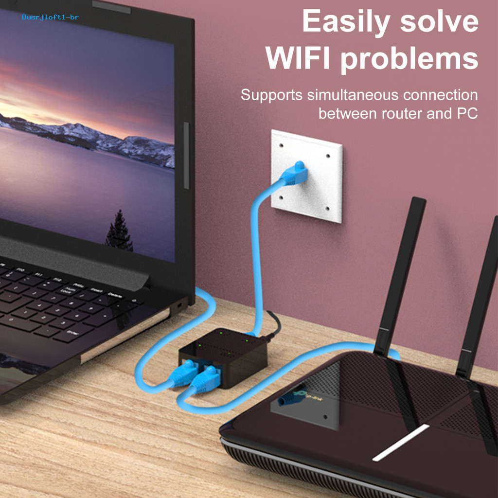 [New] Network Splitter Dual Port Ethernet Splitter High-speed Ethernet ...