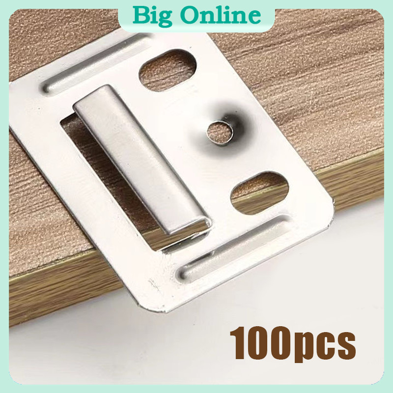 100pcs PVC Wall Panel Clip Stainless Steel Wall Cladding Clip Wall ...