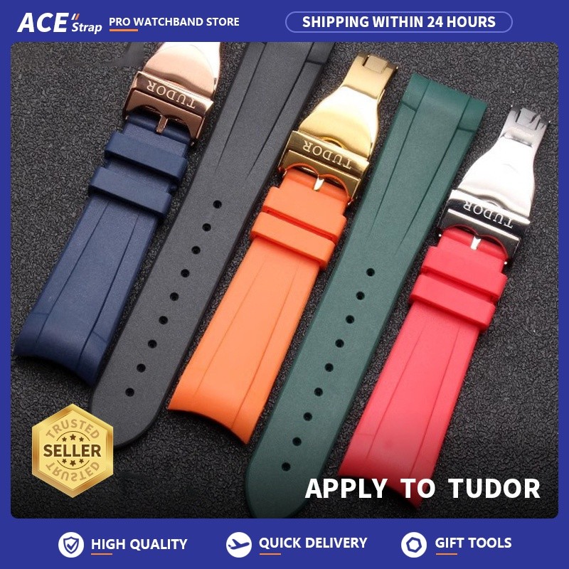 Apply To Tudor 22mm Rubber Watch Strap For Heritage Black Bay | Shopee ...