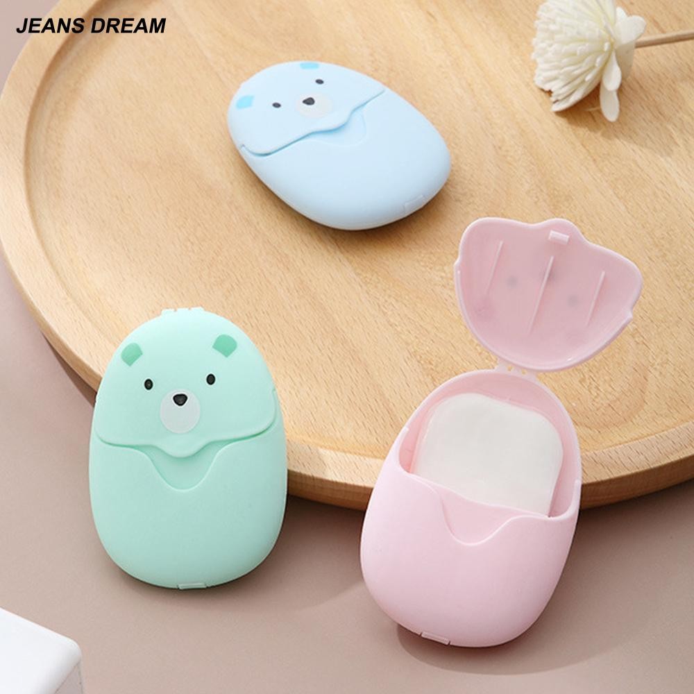 JEANSDREAM 50Pcs/Set Travel Paper Soaps Portable Disposable Cleaning ...