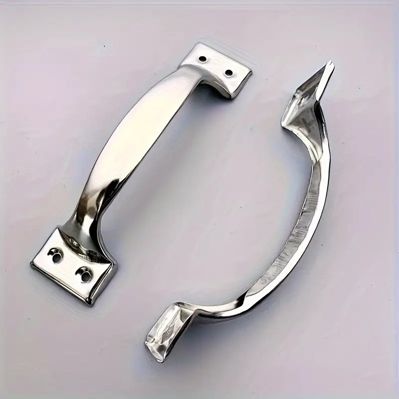 2pcs Polished Stainless Steel Arch Cabinet Handles Durable Metal Pulls ...