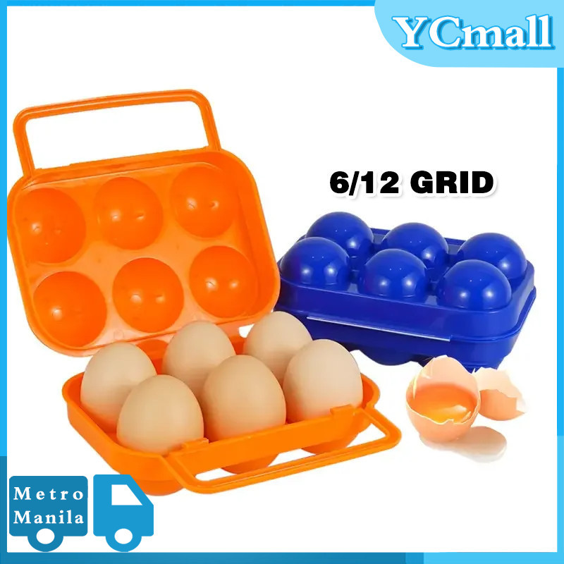 6/12 Grid Eggs Box Case Anti-Slip Eggs Box Portable Egg Storage Box For ...