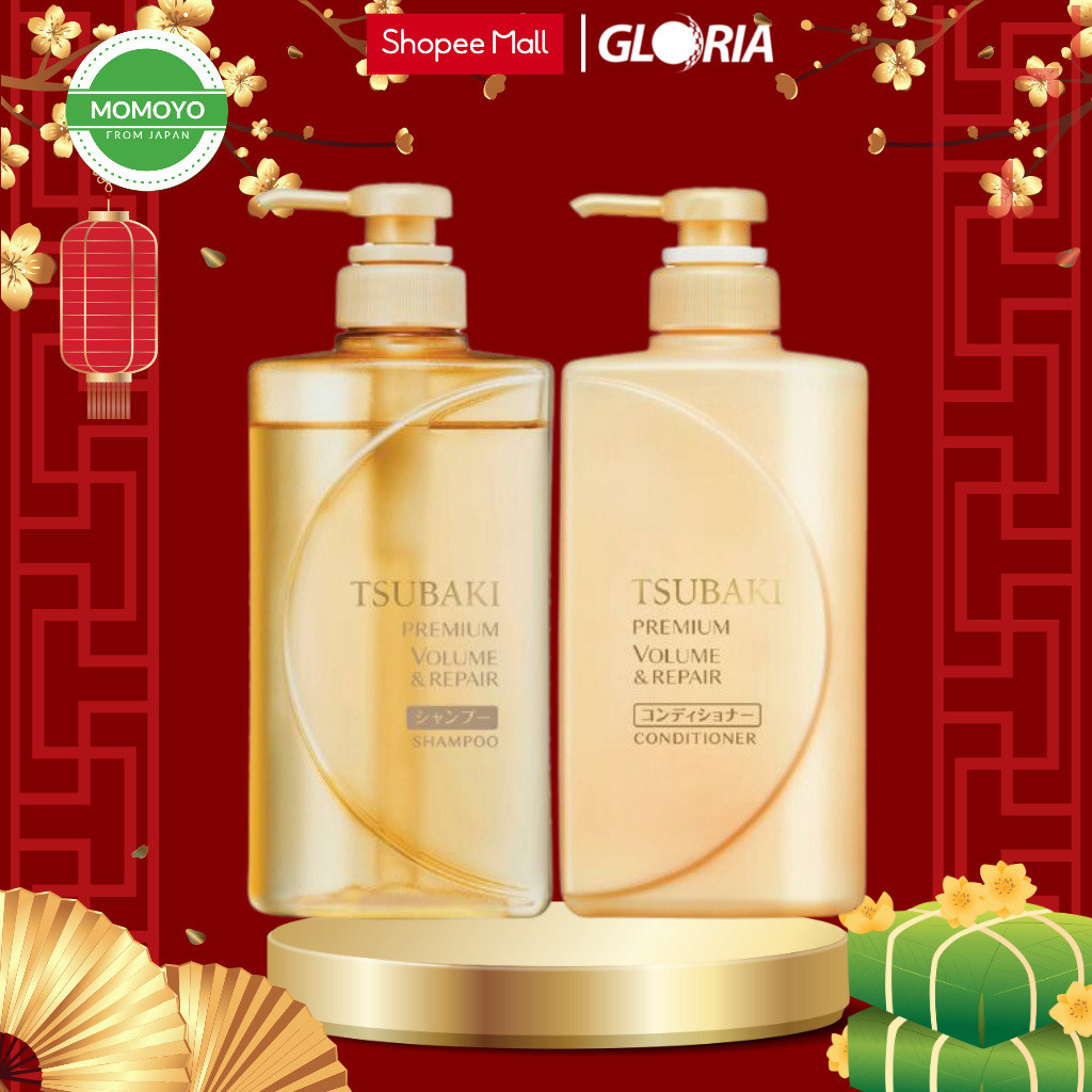 Tsubaki Premium Repair Tsubaki Shampoo Duo Combo 490ml/bottle | Shopee ...