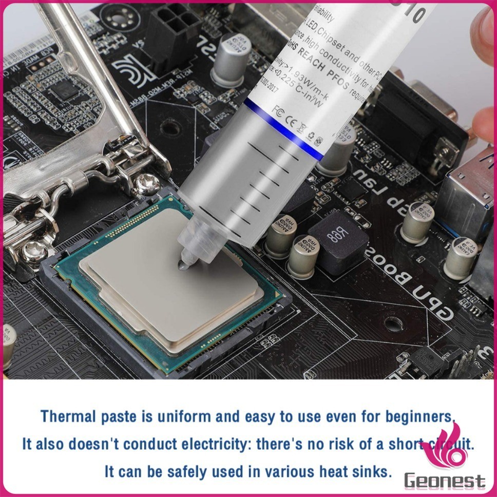 Geonest HY510 YJ-G190 Grey Thermal Paste for CPU GPU Cooler Cooling ...