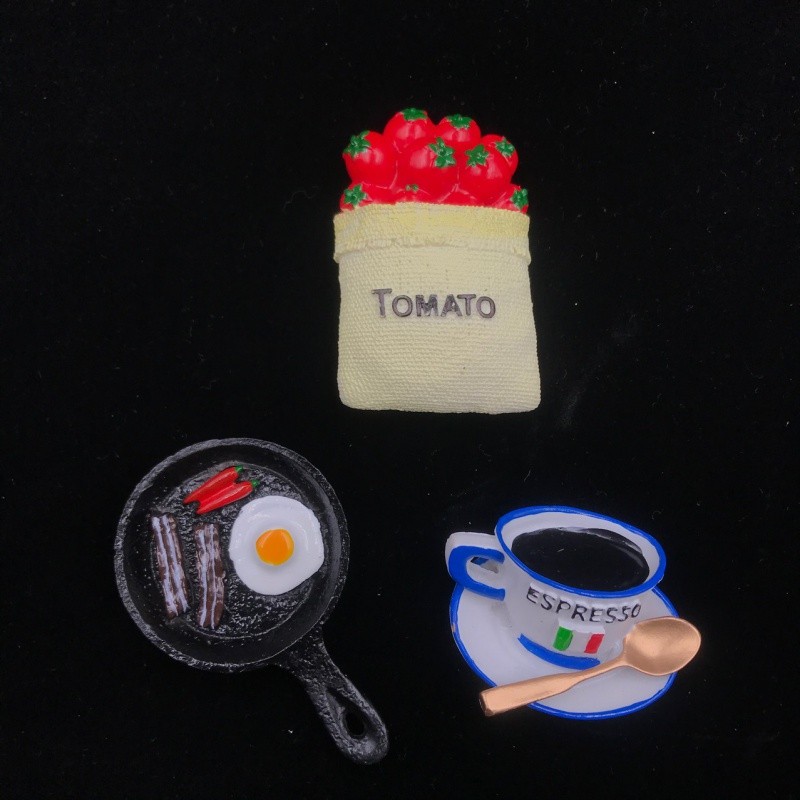 Refrigerator Magnet European Resin Refrigerator Sticker Simulation Food ...