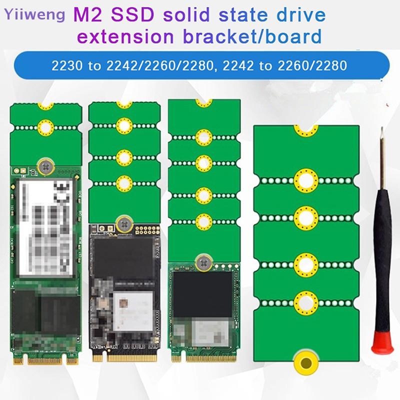 [yiiweng] NGFF M.2 SSD Adapter Card 2242 To 2280 2230 To 2280 Transfer ...