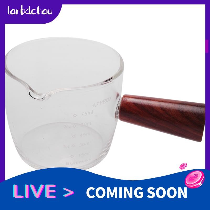 Glass Measuring Cup Espresso Shot Glass 75ML Triple Pitcher Barista ...