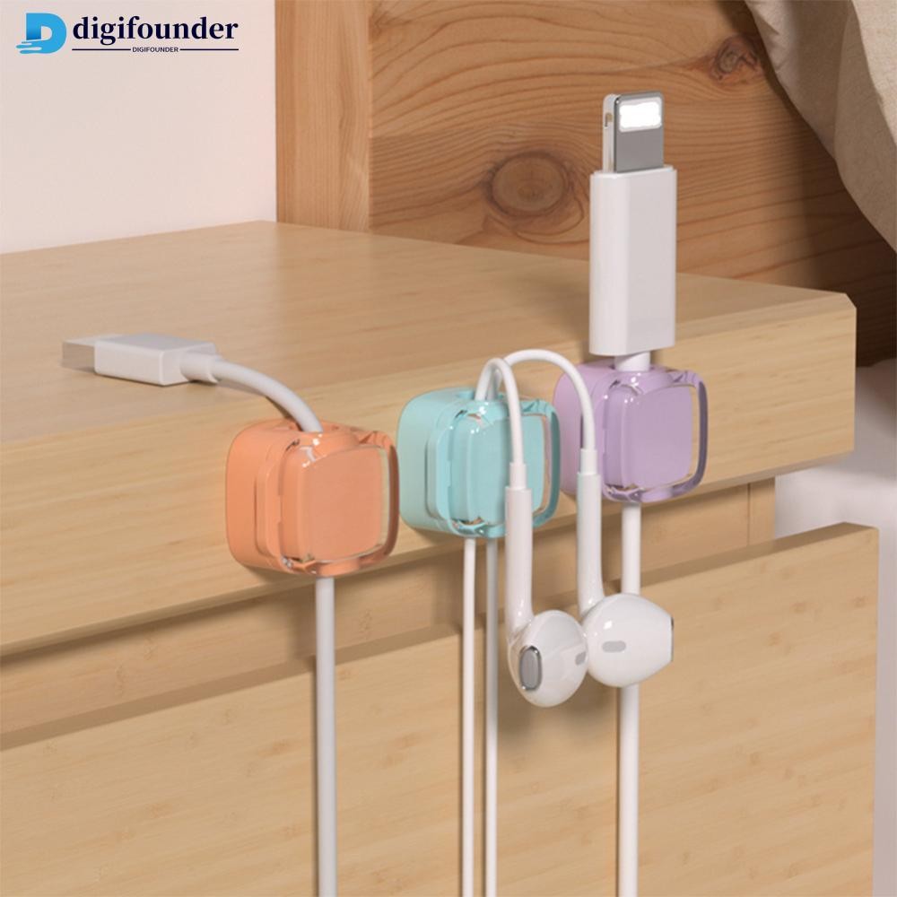 DIGIFOUNDER 6Pcs Magnetic Cable Management Clips Multi-Colored Cord ...