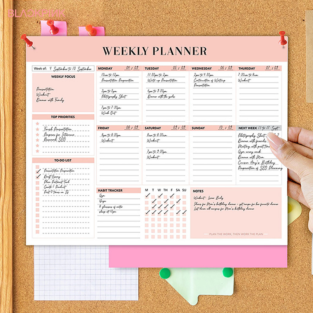 Weekly Planner for Work Functional Daily Planner B5 Weekly Planner ...