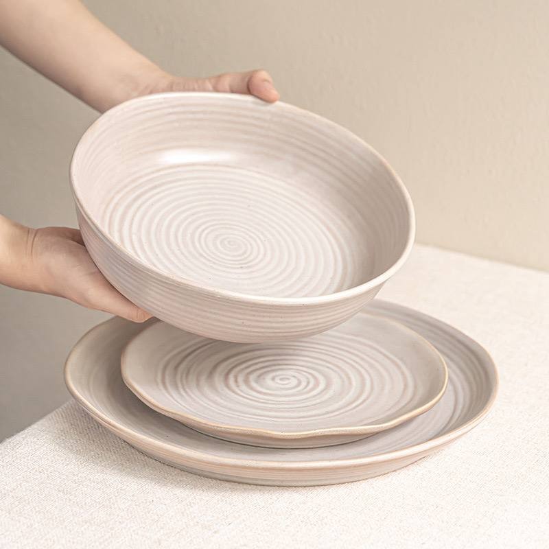 Living Plus Purple Vintage Swirl Design Ceramic Dinner Plate Dessert ...