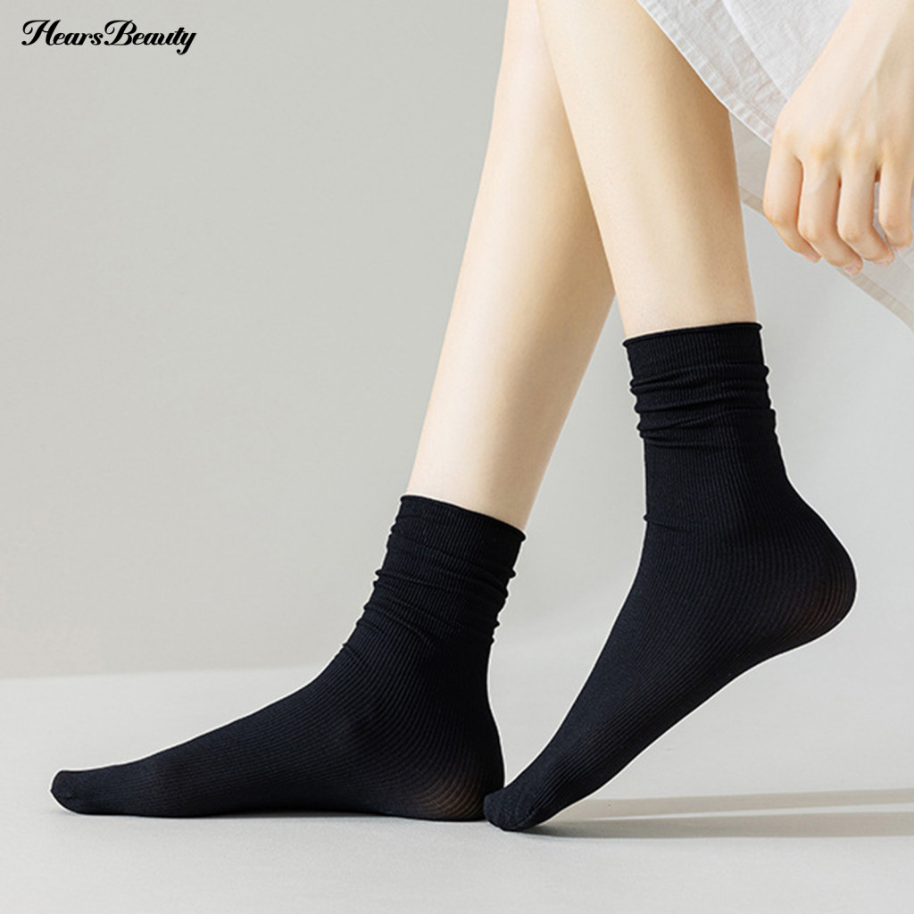 HB* Women Solid Color Ankle Socks Soft Polyester Ankle Socks 3 Pairs ...