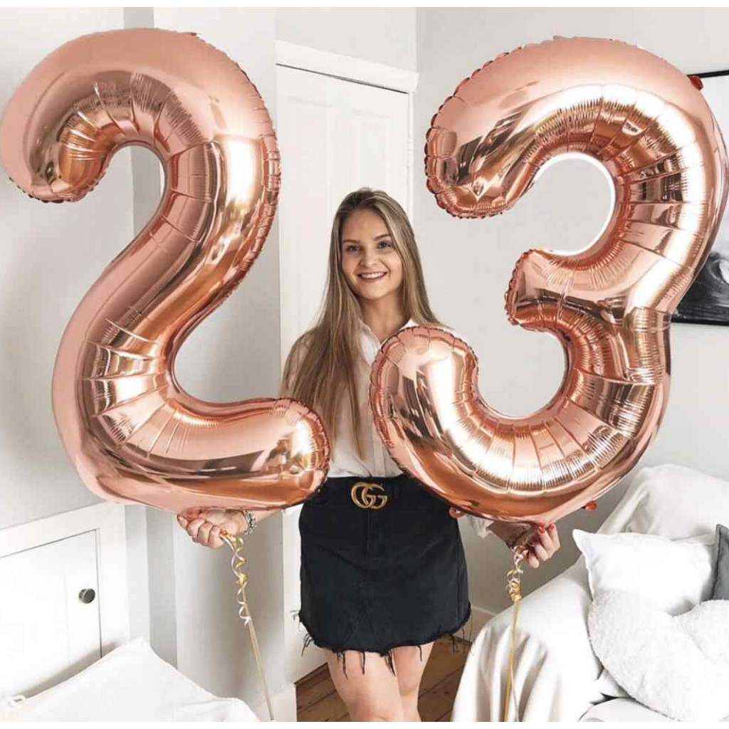 40 Inch Large Balloon Numbers Big Foil Number Balloons, Giant Helium ...