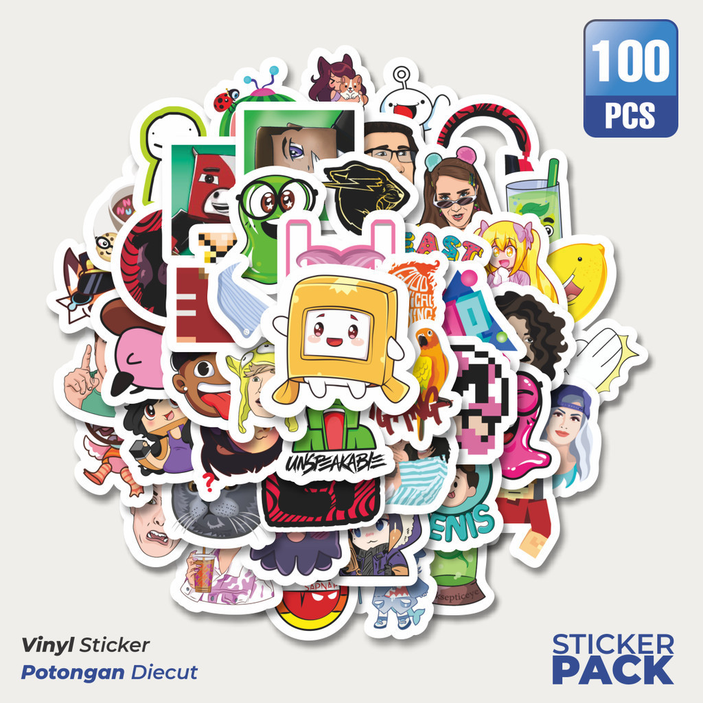 Vinyl Stickers Youtuber Children's Cartoon Stickers Waterproof ...