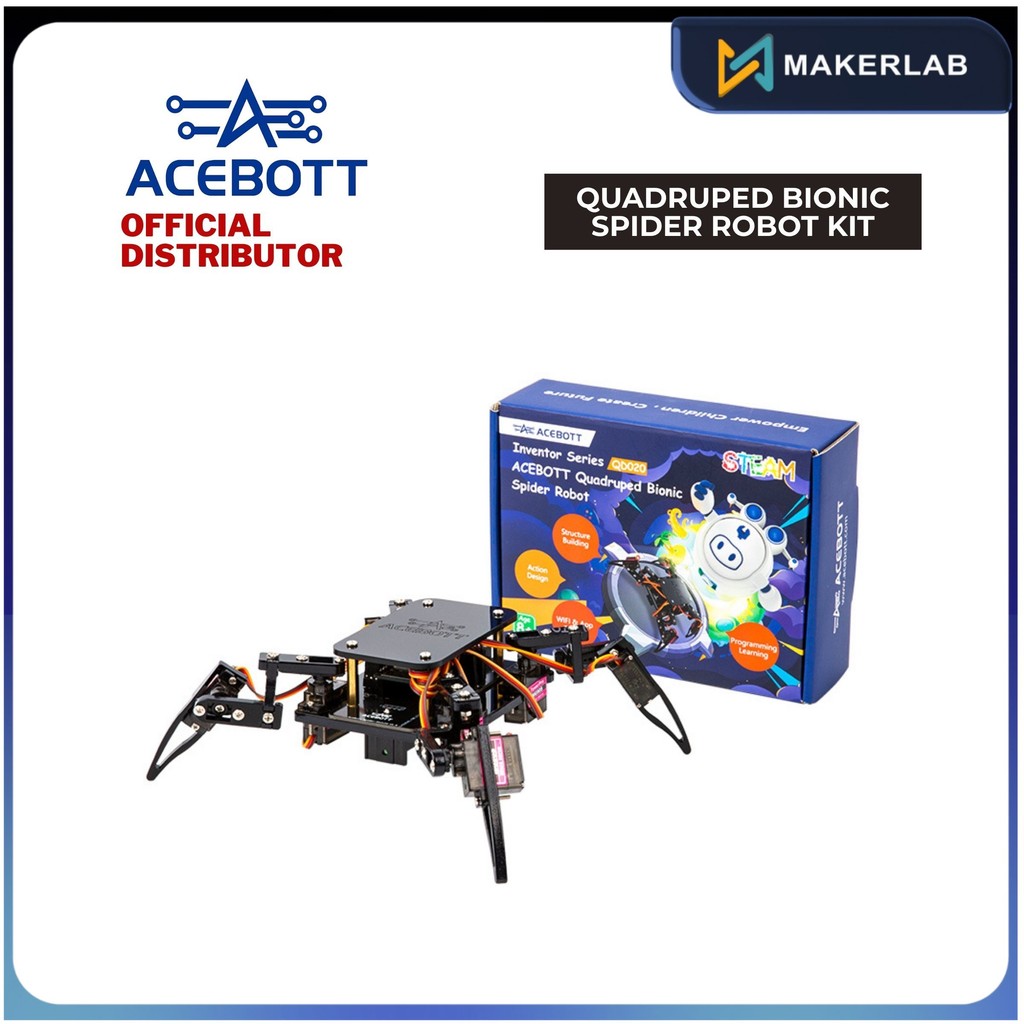 ACEBOTT ESP8266 Quadruped Bionic Spider Robot Kit | Shopee Philippines
