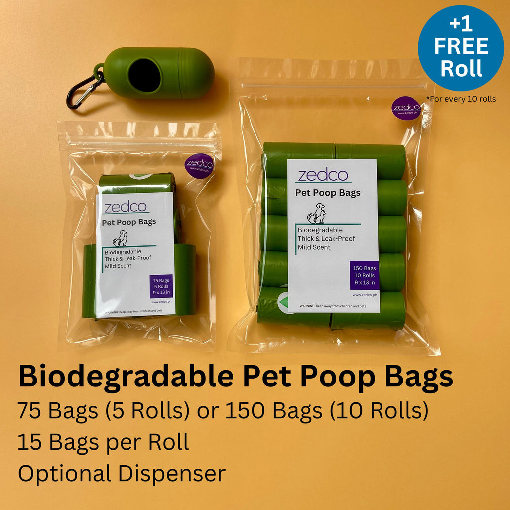Zedco Eco-Friendly Biodegradable Dog Poop Bags - 150 Bags | Thick, Leak ...