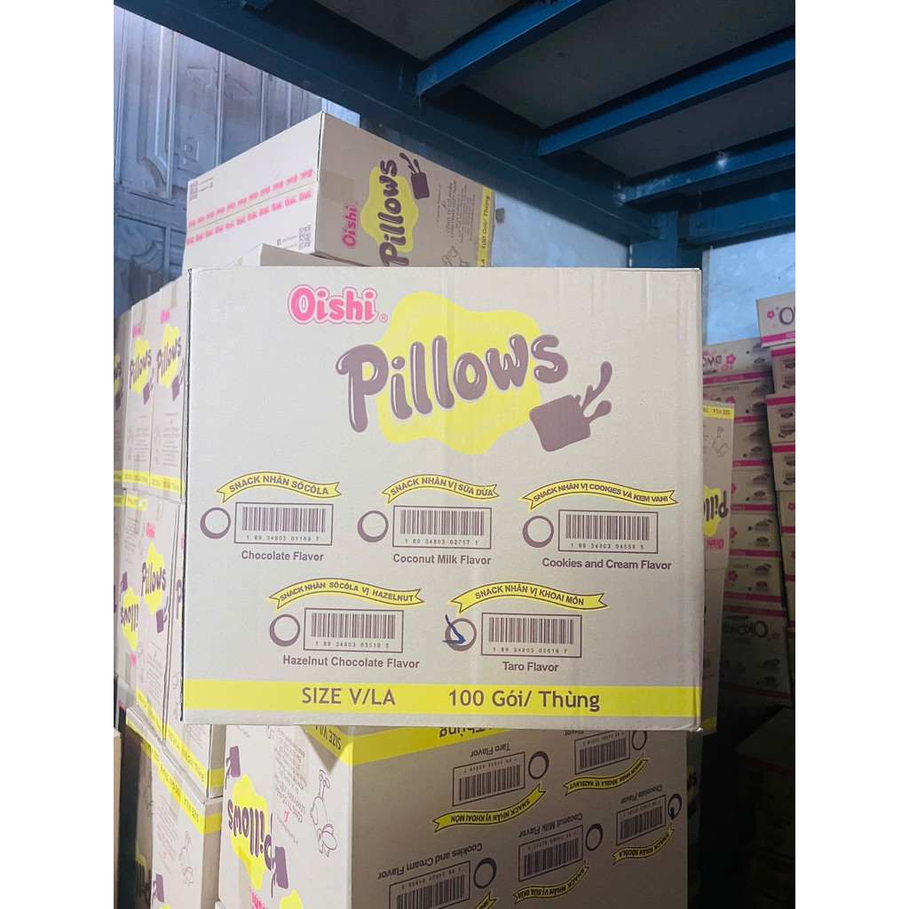 Wholesale whole box of Oishi Pillows Snacks 100 packs of 14g with many ...