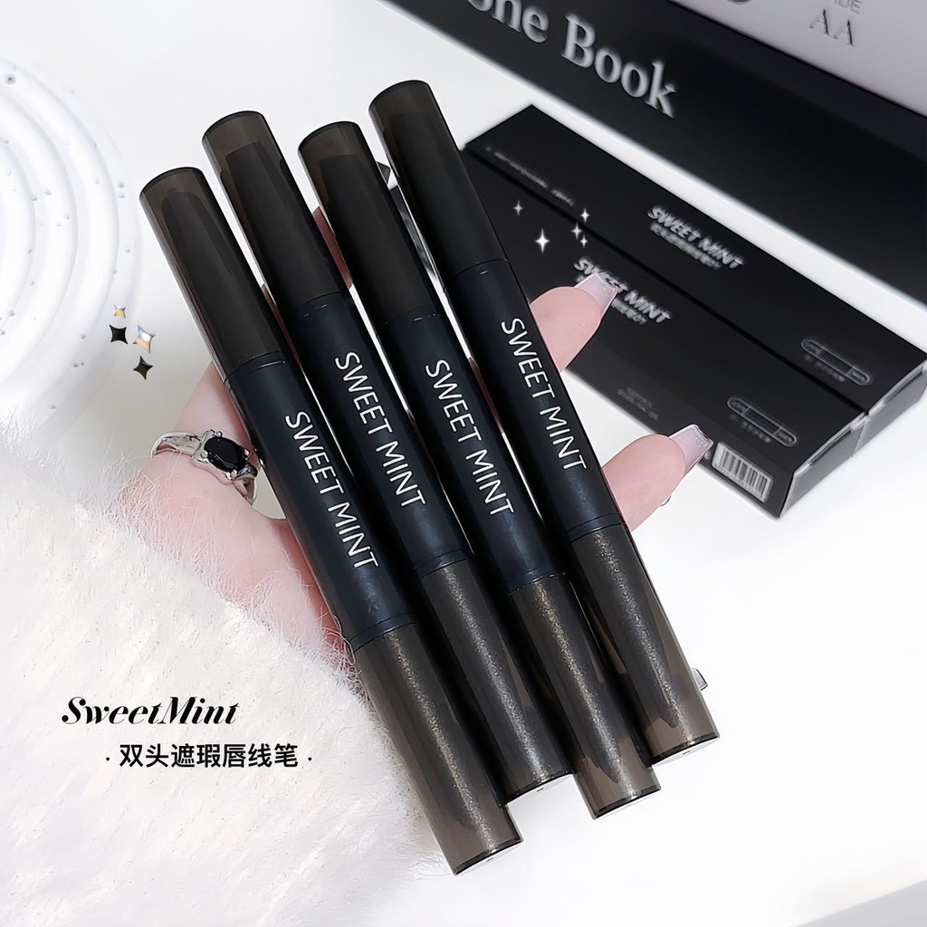 New sweetmint Double-Headed Concealer Lip Liner Outline Lip-Shaped Toot ...