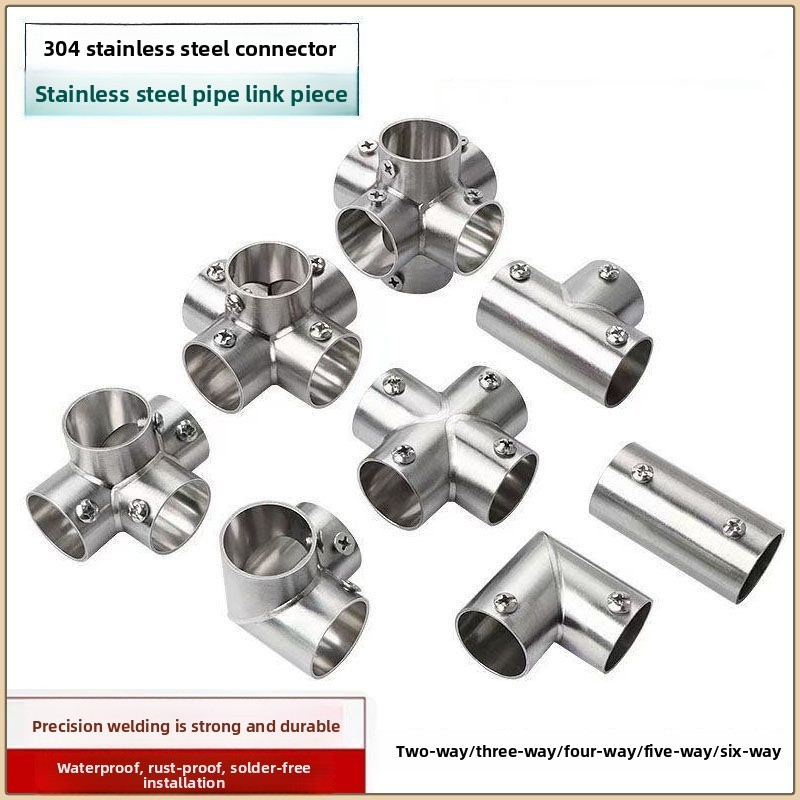 25 stainless steel pipe connector 32 round pipe steel pipe splicing ...