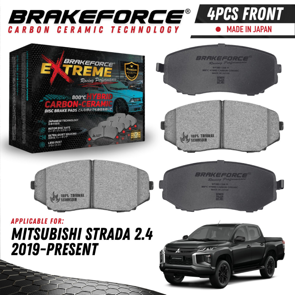 Brakeforce Extreme Carbon Ceramic Front Brake Pad For Mitsubishi Strada ...