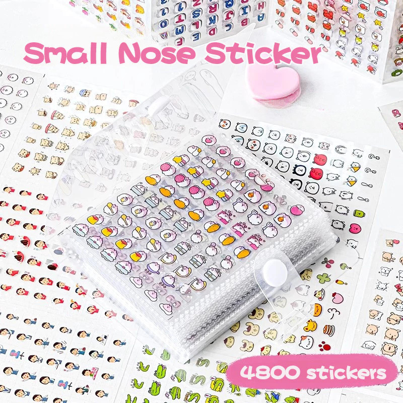 4800 pcs mini nose stickers storage book children's cartoon pattern ...