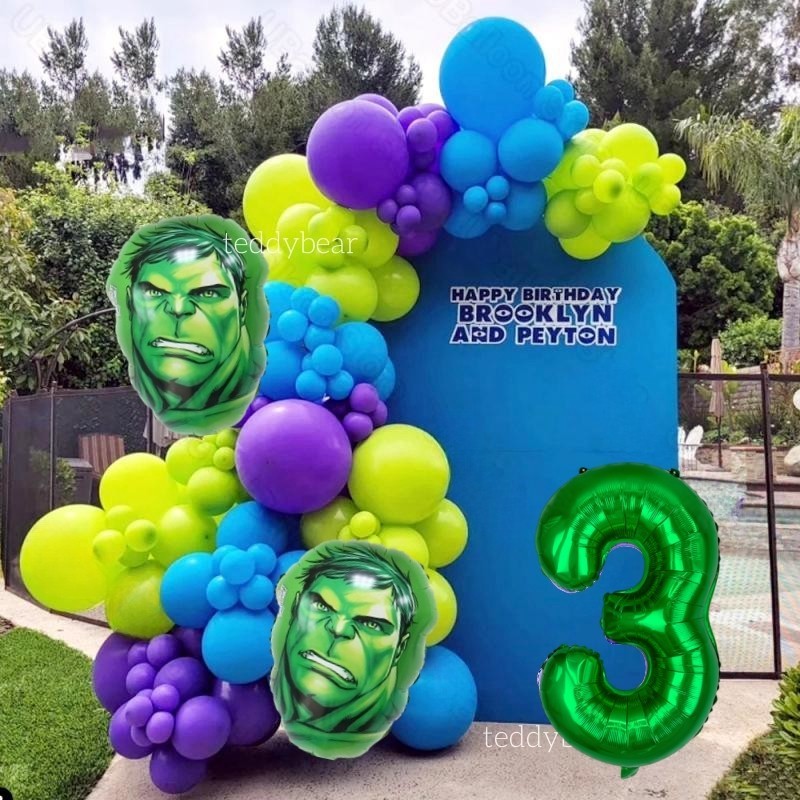 The Hulk Superhero Theme Balloons The Avengers Boys Birthday Party ...