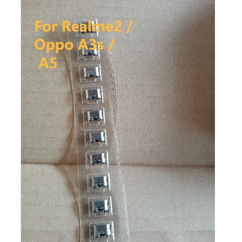 5-50pcs USB Plug In Charging Charger Port For Realme2 / Oppo A3s / A5 ...
