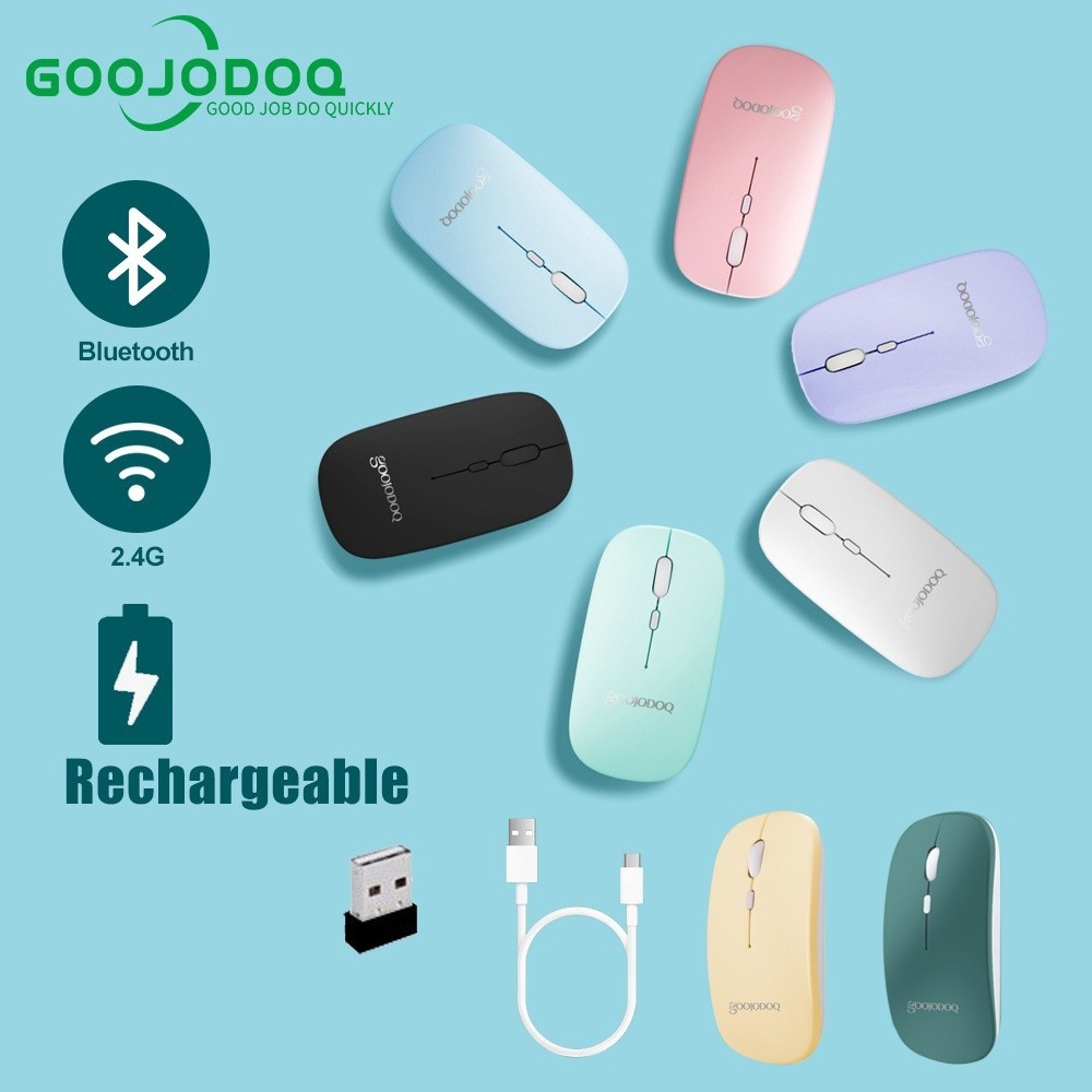 New New GOOJODOQ Mouse Wireless for Laptop Bluetooth Rechargeable ...