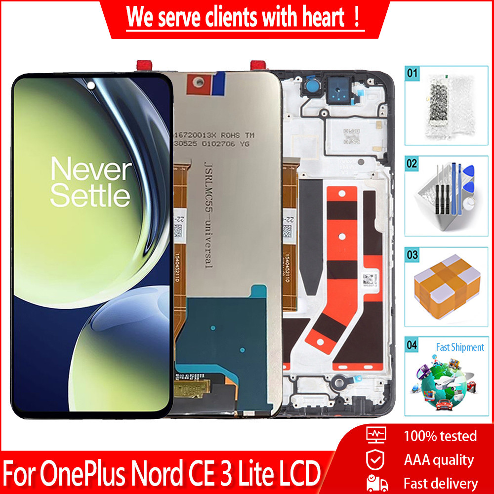 6.72" For OnePlus Nord CE 3 Lite LCD Display Touch Screen Frame ...