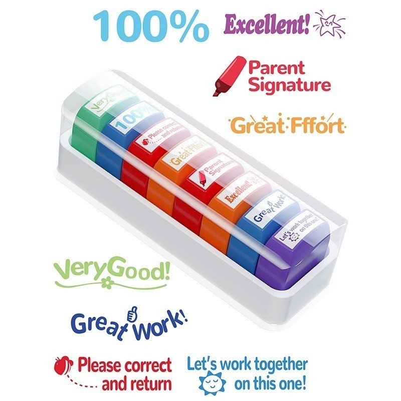 Multipurpose Teacher Stamps - 5 Designs for Assignments/Report Cards ...