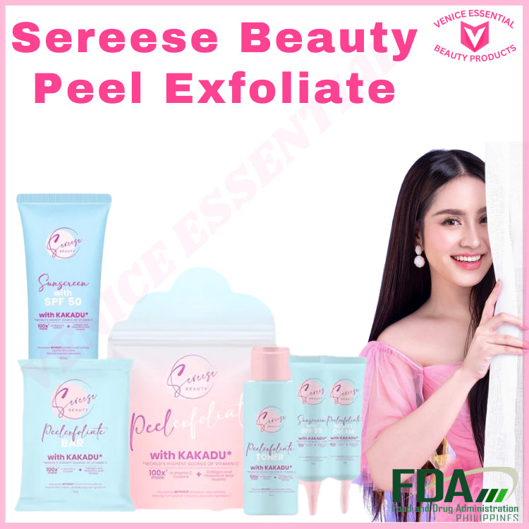 Sereese Beauty Peel exfoliate with Kakadu Set Vitamin C Collagen ...