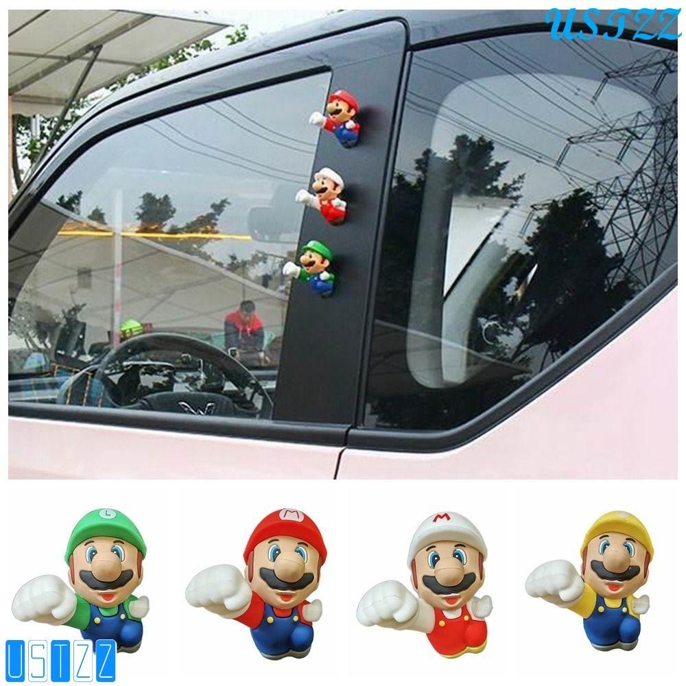 USTZZ Super Mario Bros Car Stickers, Resin Super Mario Bros 3D Super ...