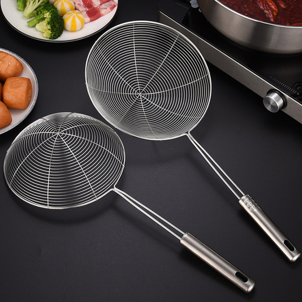 Stainless Steel Strainer Oil Pot Food Filter Cookware Colander Fried ...