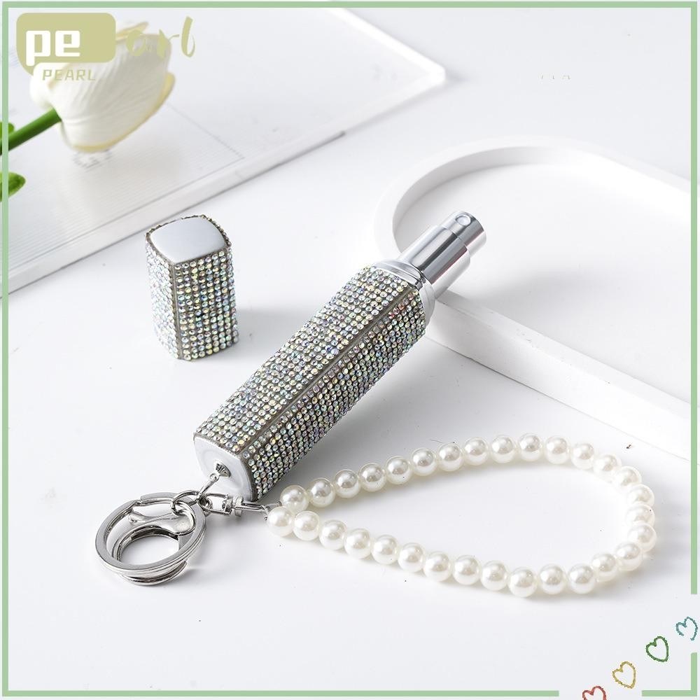 PEALIR 10ml Keychain Perfume Bottle, Shiny Refillable Empty Spray ...