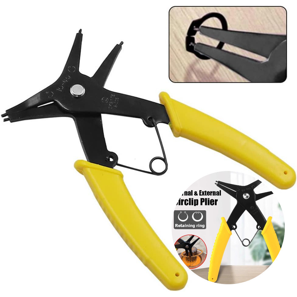 2 in 1 Snap Ring Pliers Internal External Circlip Pliers Straight Lock ...