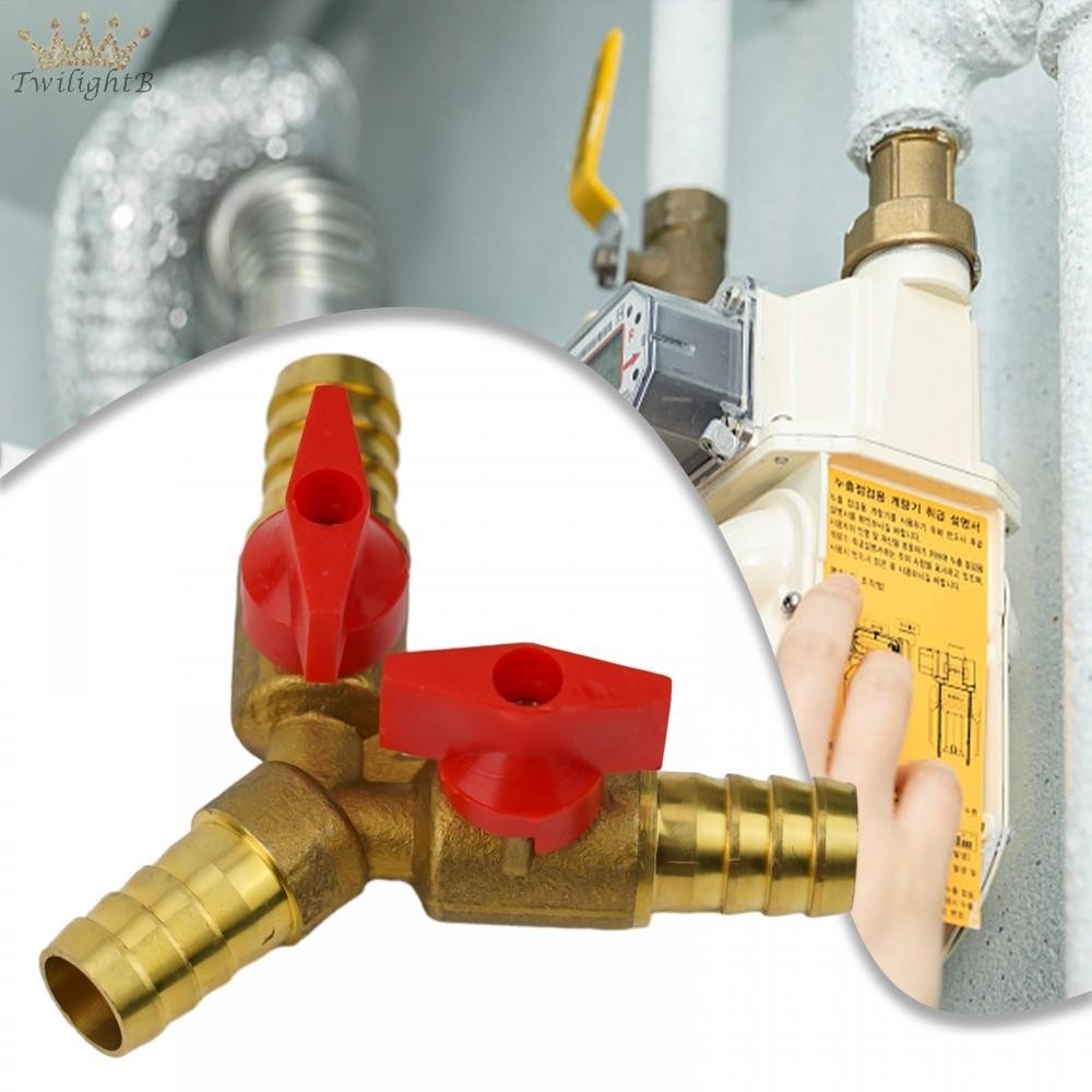 Easy Install 12mm Brass 3 Way Shut Off Valve for Fuel Air Water Gas ...
