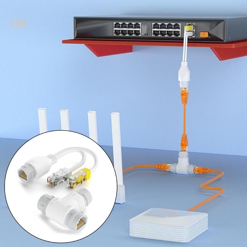 YXA POE Splitter 2 in 1 Ethernet Cable Sharing Device POE Extender for ...