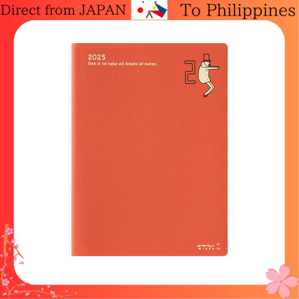 Midori Pocket Diary Notebook 2025 A6 Monthly Old Man Pattern 22306006 ...