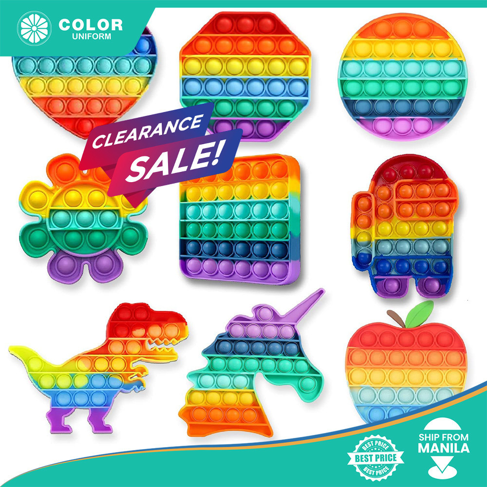 CLEARANCE SALE Silicone Baby Mini Popper Keychain Stress Relief Hand ...