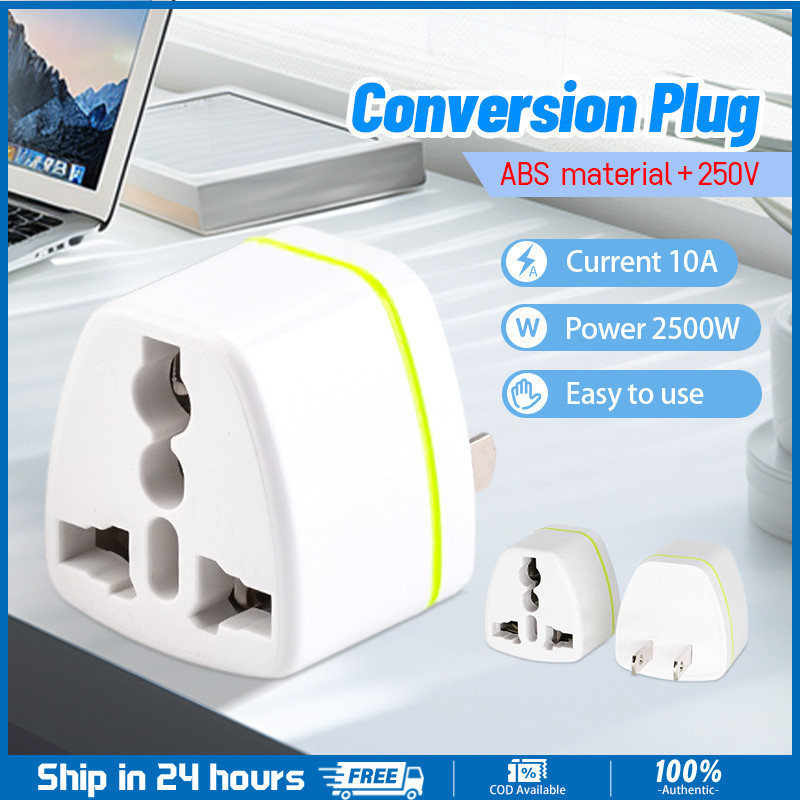 3 Pin Plug Adaptor UK Convert To Universal 2&3 Pin Outlet Socket ...