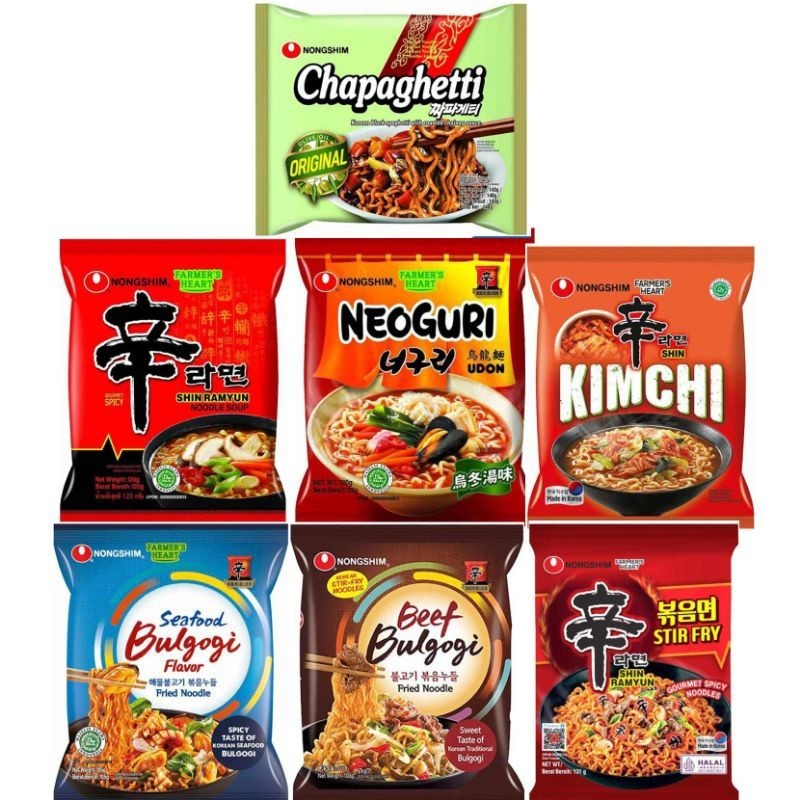 Nongshim Instant Noodles 140 131 105 120 gr | Neoguri Chapaghetti Shin ...