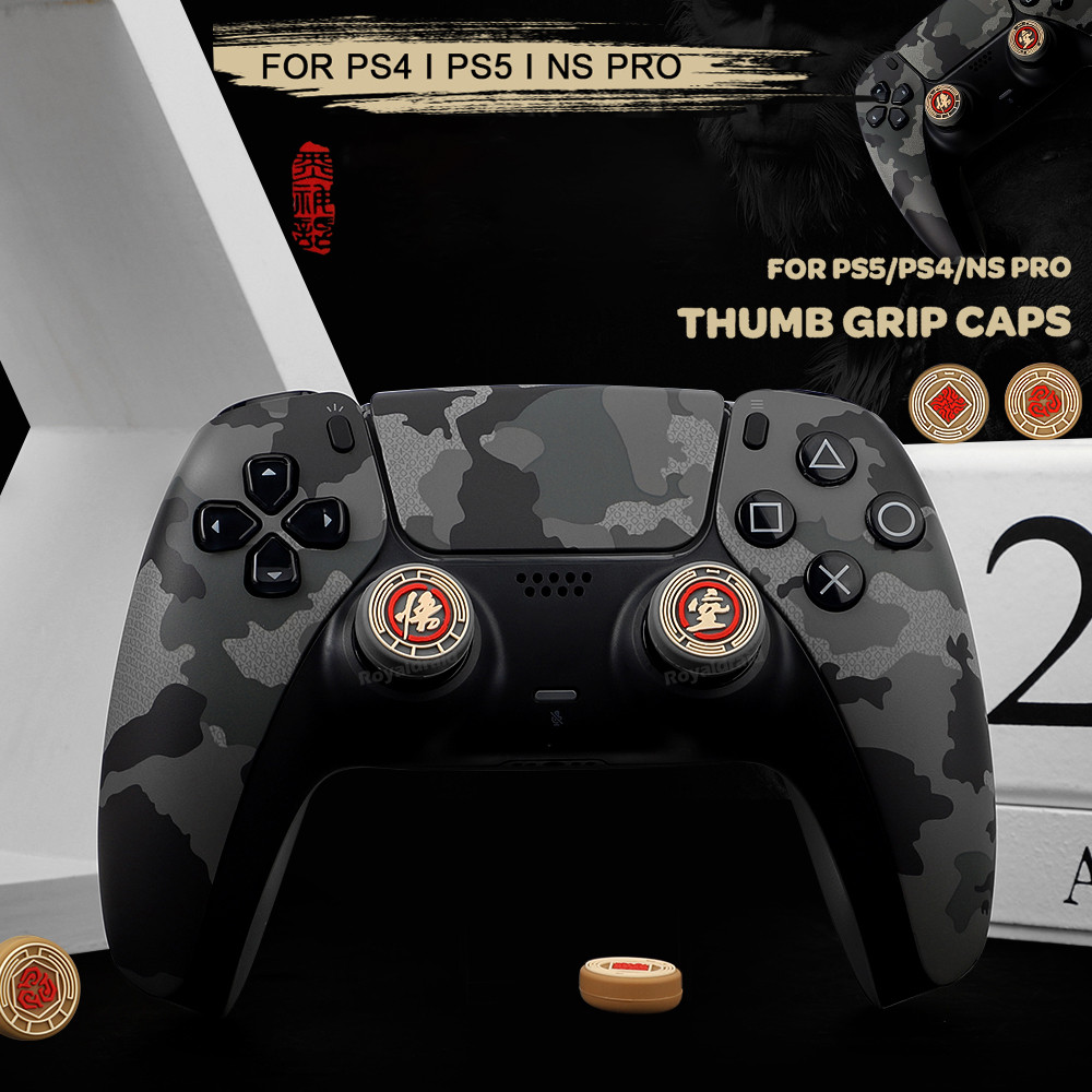 Black Myth WuKong Theme Silicone Thumb Stick Grip Cap For PS5/PS5 Slim ...