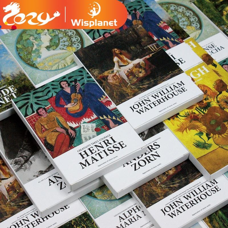 30 Sheets/Set Art Museum Series Famous Artists English Postcards ...