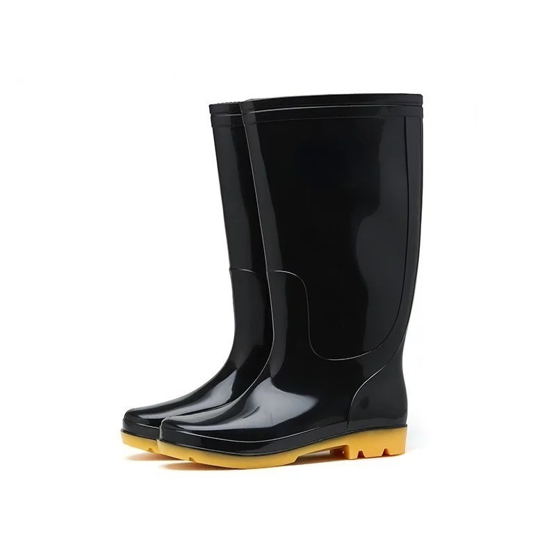 Hawk Men's High-Cut Heavy Duty Non-Slip Waterproof black rainboots ...