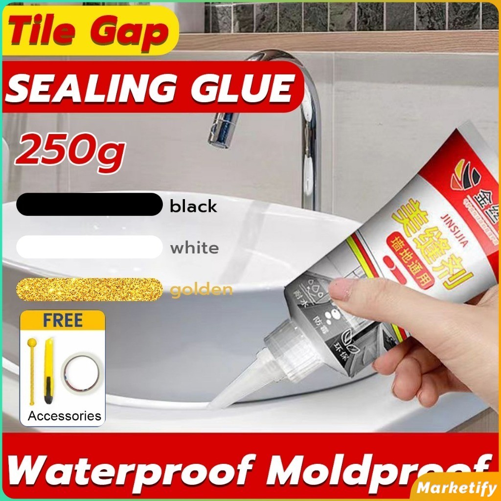 Sealing Glue 250g Waterproof Mildewproof for Kitchen Bathroom Tile Gaps ...