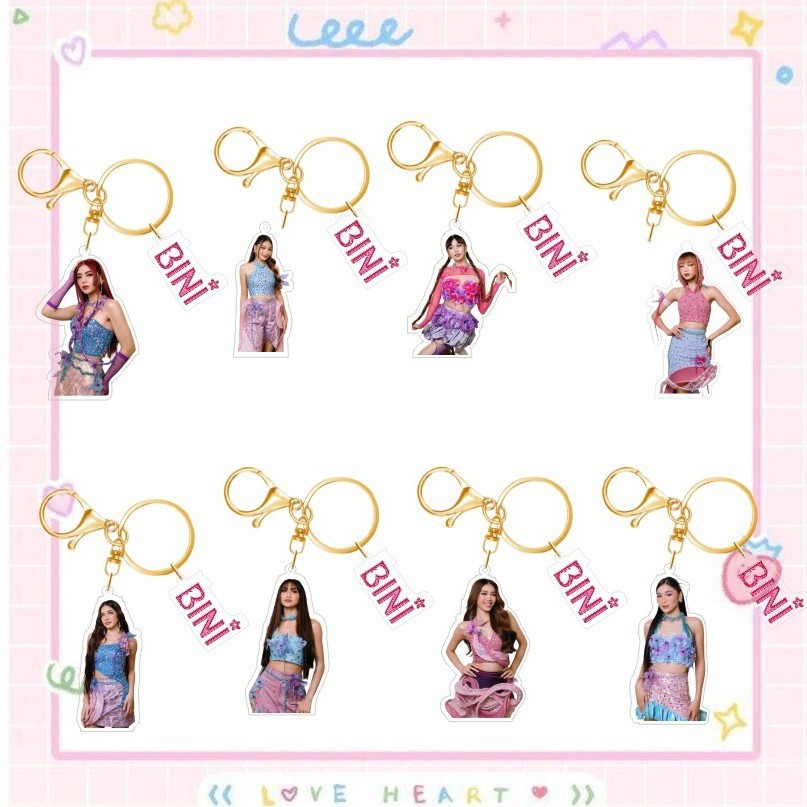 BINI Acrylic Key Chain CHERRY ON TOP Biniverse Transparent Keyring ...