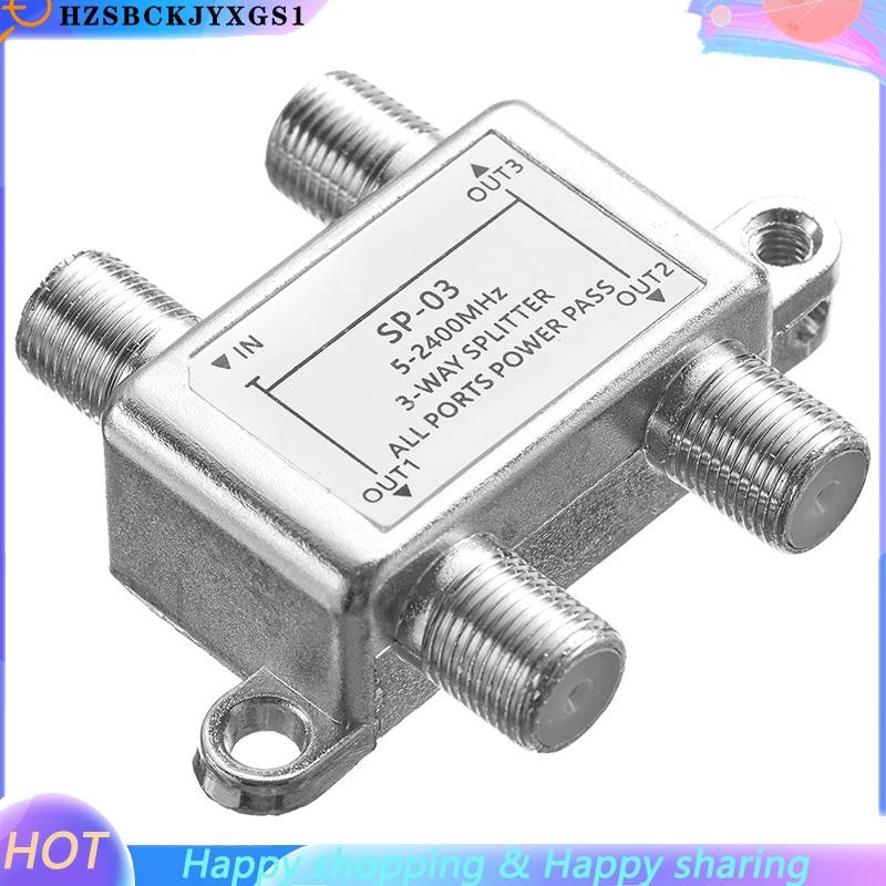 3 Way Coaxial Cable Splitter,5-2400MHz,Wroks with CATV,STB Box ...